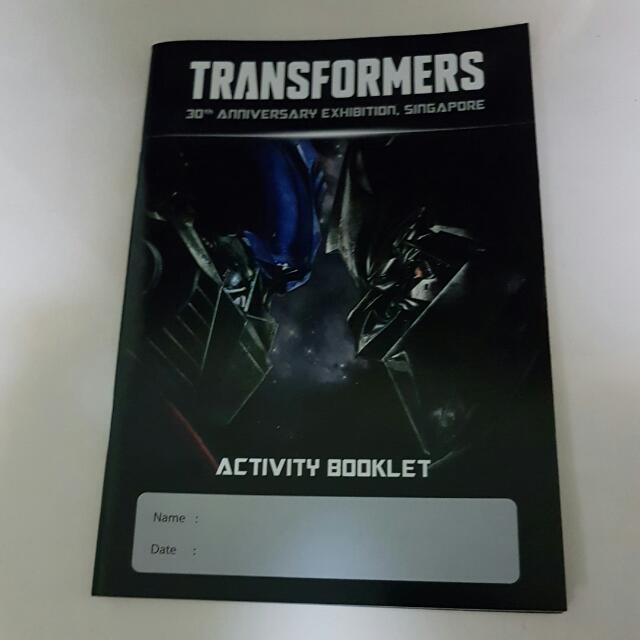 Limited Edition Transformers 30th Anniversary Activity Booklet, Hobbies ...