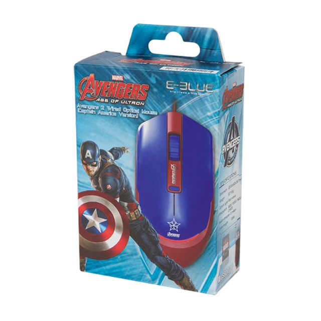 Marvel Avengers Captain America Wired Optical Mouse EMS145, Electronics ...