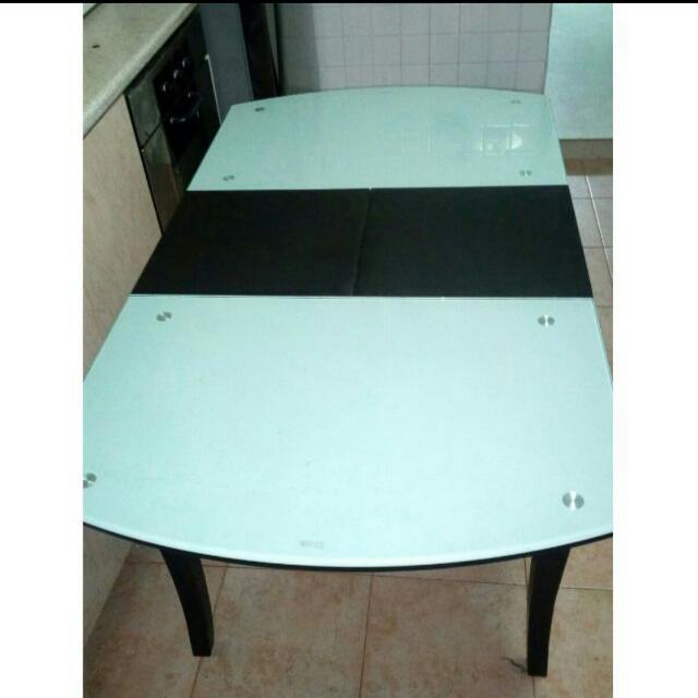 Temperd Glass Expandable table, Furniture & Home Living, Furniture ...