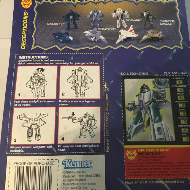 Transformers Machine Wars Megatron, Prowl, Thundercracker, Mirage ...