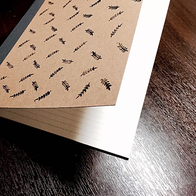 Handstamped Leaf Pattern [Muji Notebooks], Hobbies & Toys, Stationery ...