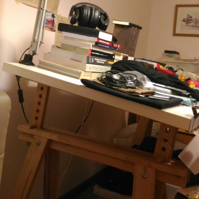 Ikea Drafting Table /w Lightbox, Furniture & Home Living, Furniture ...