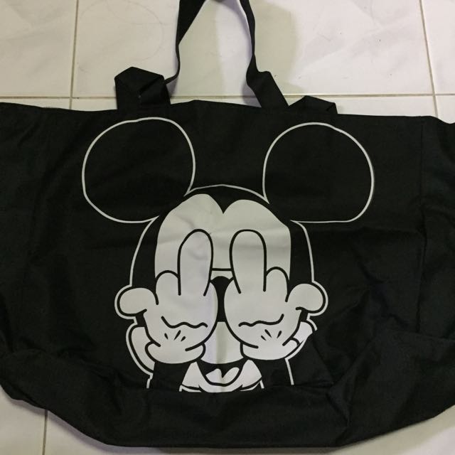 Middle Finger Totebag XL, Women's Fashion, Bags & Wallets, Tote Bags on ...