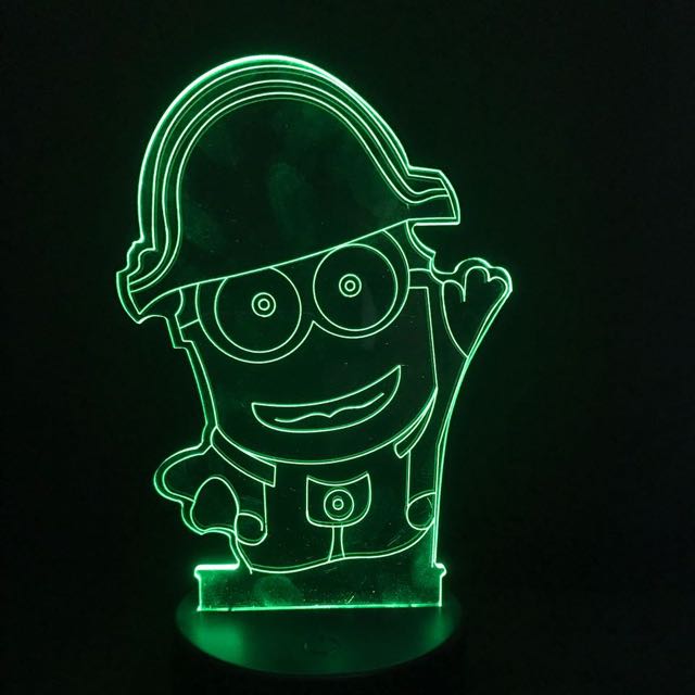 Minion 3D LED Acrylic Light Night Lamp, Furniture & Home Living, Home ...