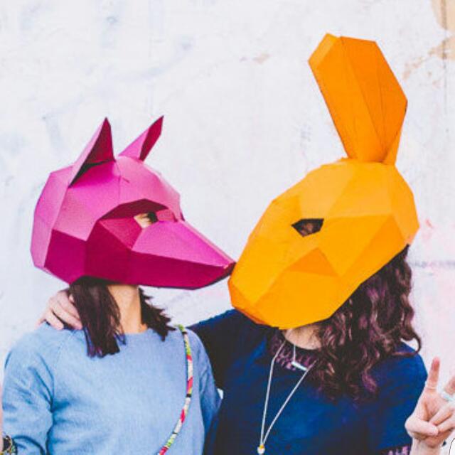 DIY Low Poly Rabbit Mask, Hobbies & Toys, Stationery & Craft, Craft ...