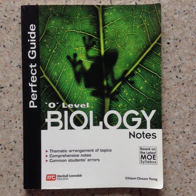 GCE O Level Pure Biology Notes Perfect Guide By Marshall Cavendish ...