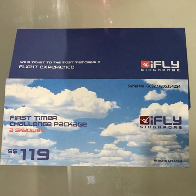 Ticket For Ifly, Tickets & Vouchers, Event Tickets on Carousell