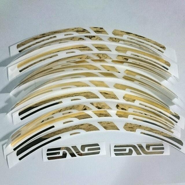 26", 27.5" Diecut Enve Gold Chrome Mtb Rim Decal, Sports Equipment ...