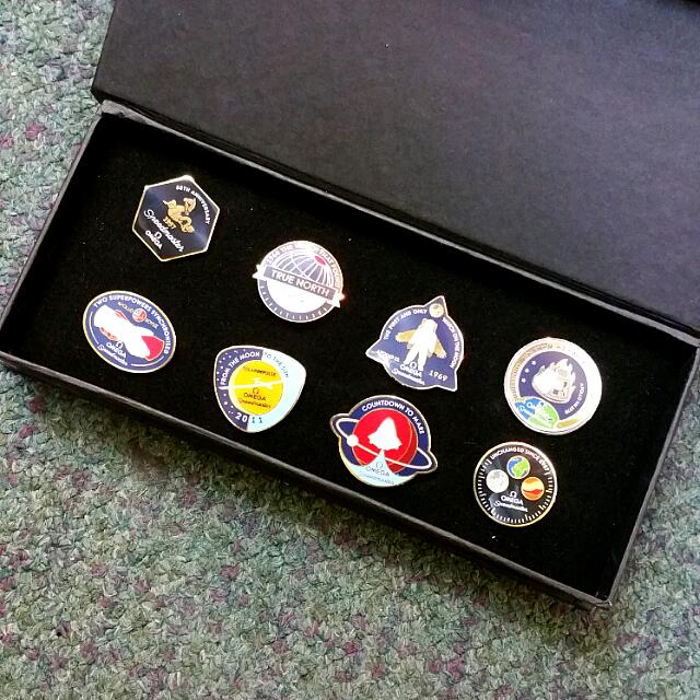 Omega Speedmaster 50th Anniversary Pins Set, Luxury, Watches on Carousell