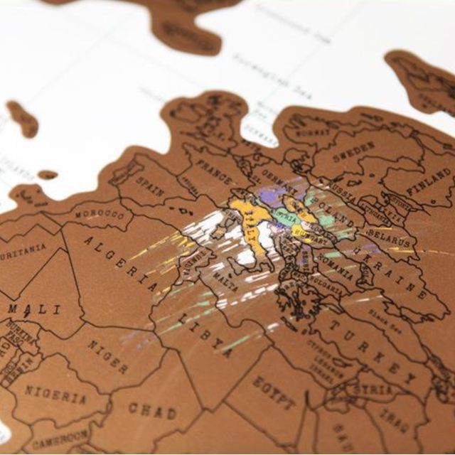 Scratch World Map, Furniture & Home Living, Home Decor, Frames ...