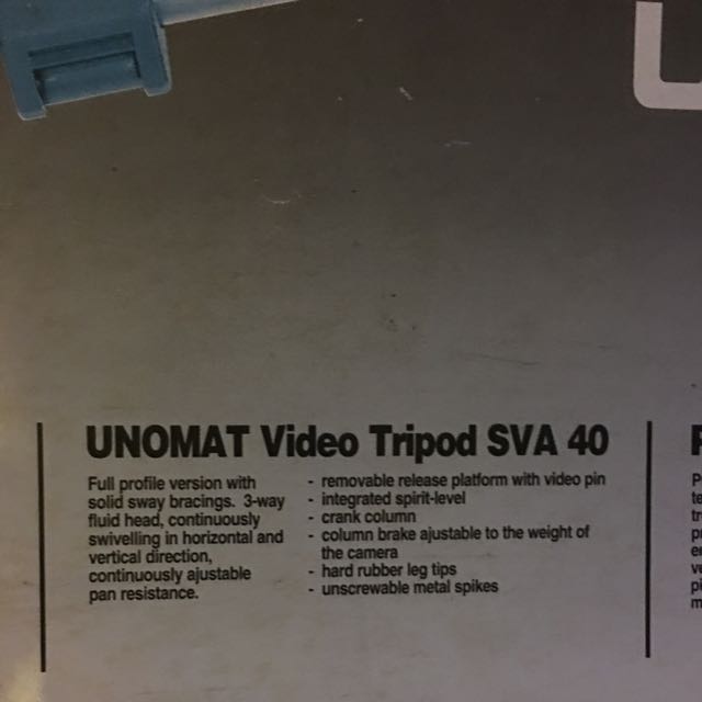 Unomat International SVA 40 Tripod, Photography, Photography Accessories, Tripods & Monopods on ...