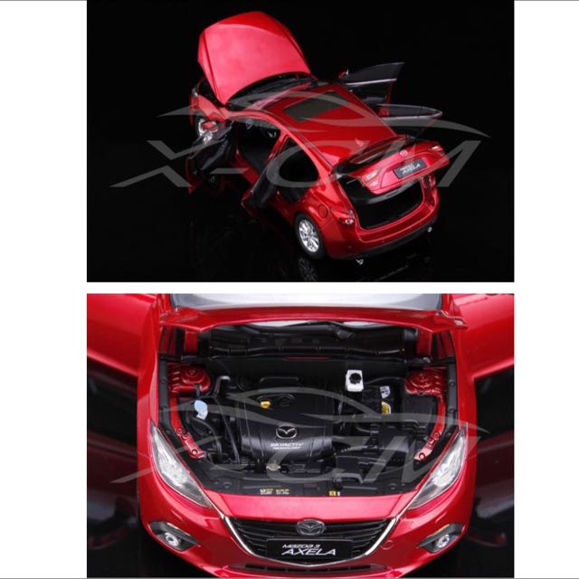Diecast Car Model Mazda 3 AXELA Hatchback 1:18 (Red), Hobbies & Toys ...
