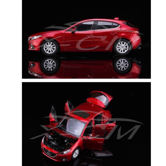 Diecast Car Model Mazda 3 AXELA Hatchback 1:18 (Red), Hobbies & Toys ...