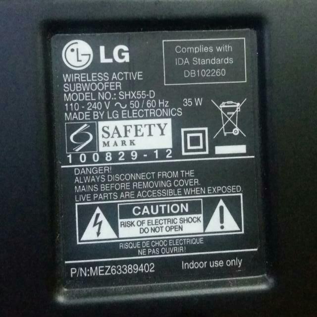 Lg Wireless Active Subwoofer Only Audio Soundbars Speakers Amplifiers On Carousell