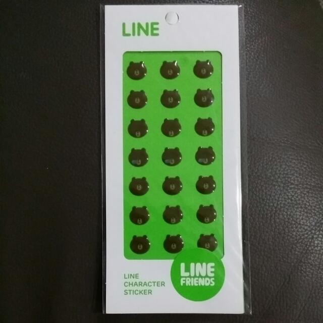 LINE Character BROWN 3D Emoticon Stickers (21 Stickers), Hobbies & Toys ...