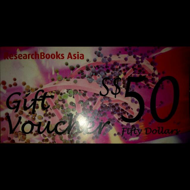 ResearchBooks Asia $50 Voucher, Tickets & Vouchers, Vouchers on Carousell