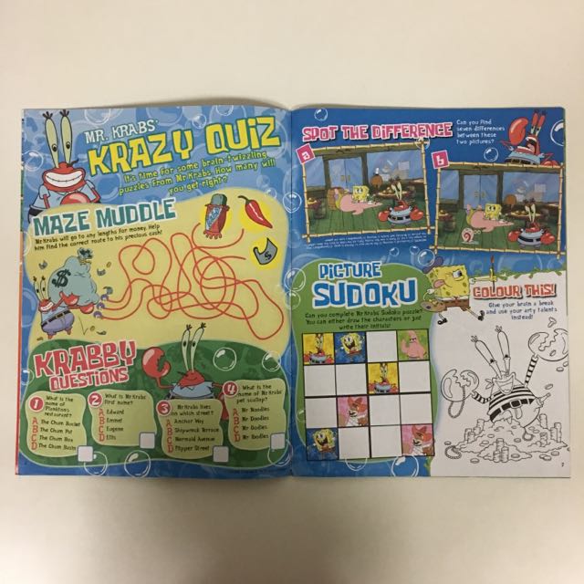 SpongeBob Squarepants Magazine (A4 size), Hobbies & Toys, Books ...