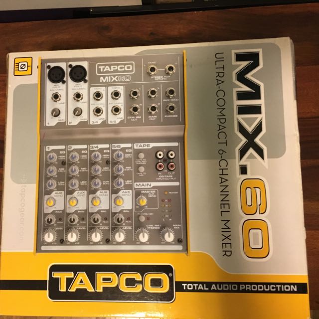 Tapco MIX60 Ultra-Compact 6-Channel Audio Mixer, Music & Media, Music ...