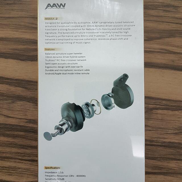 Reserved BNIB AAW Nebula TWO, Audio, Portable Audio Accessories on ...