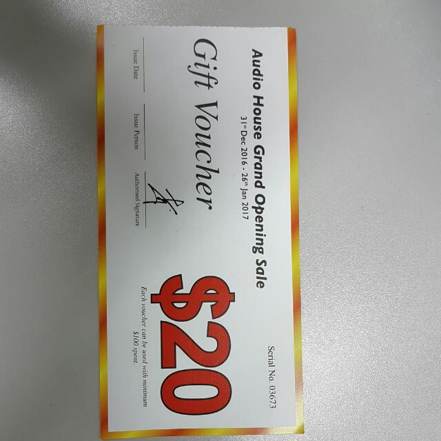 Audio House Grand Opening Sale $20 Vouchers, Tickets & Vouchers ...