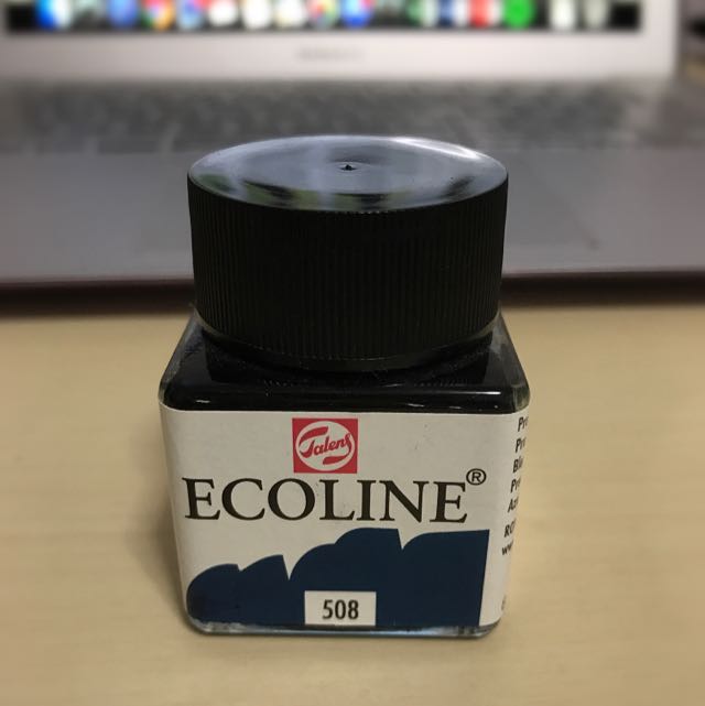 Ecoline Ink in 508 Prussian Blue 30ml, Hobbies & Toys, Stationery ...
