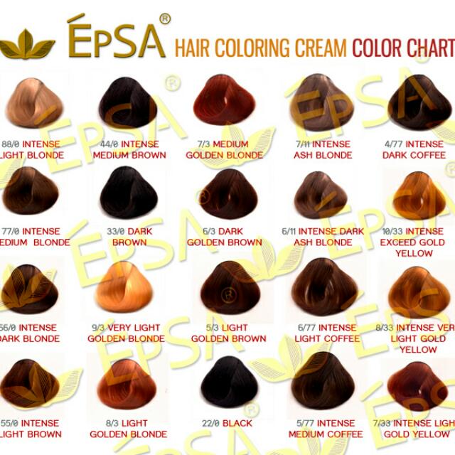 Epsa Hair Color Cream Set, Beauty & Personal Care, Hair on Carousell