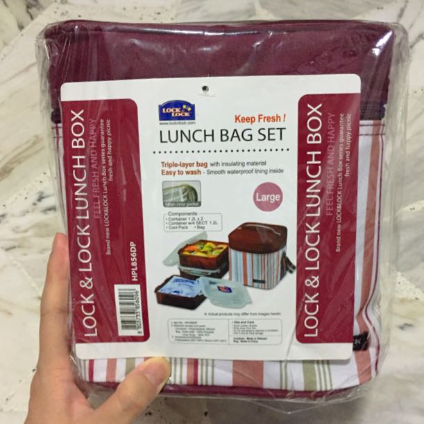 Lock&Lock Large Lunch Bag set, TV & Home Appliances, Kitchen Appliances ...