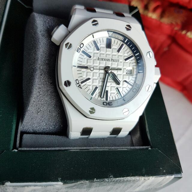Rare Audemars Piguet White Ceramic Royal Oak Offshore Diver, Luxury ...