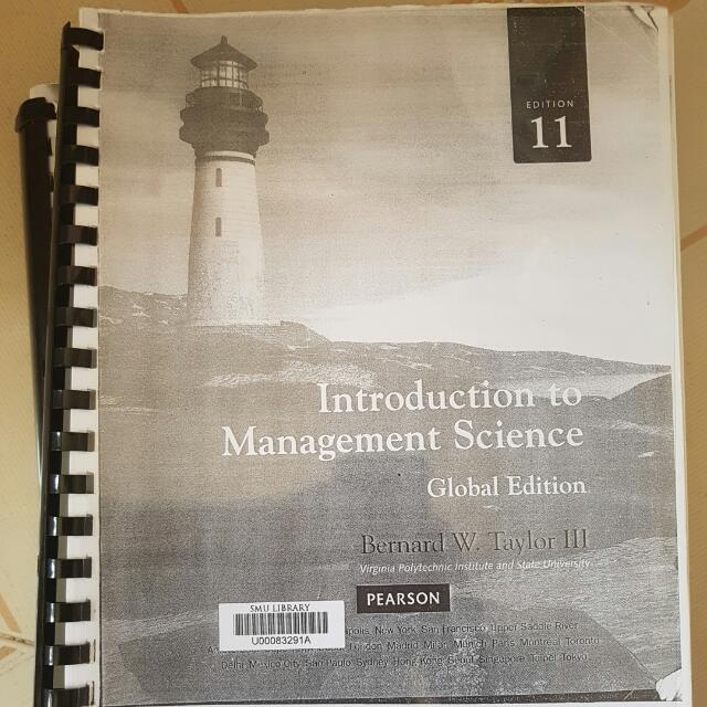 Introduction To Management Science, Hobbies & Toys, Books & Magazines ...