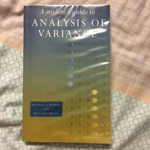 A Student's Guide To Analysis of Variance, Hobbies & Toys, Books ...