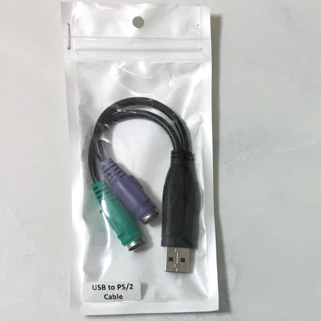 Logitech keyboard + USB to PS/2 cable, Computers & Tech, Parts ...