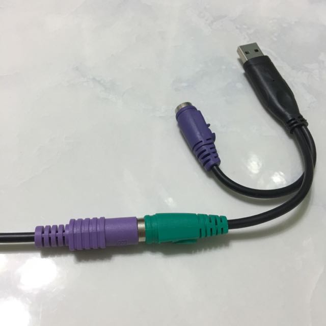 Logitech keyboard + USB to PS/2 cable, Computers & Tech, Parts ...