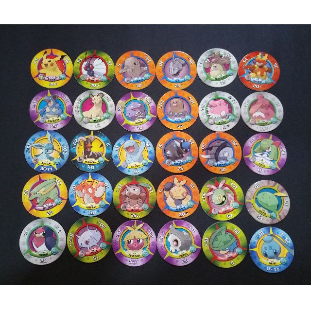 Lot of 30 Pokemon Battle Discs, Hobbies & Toys, Toys & Games on Carousell