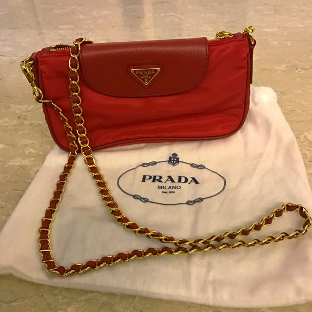 Authentic Prada Sling Bag, Luxury, Bags & Wallets on Carousell