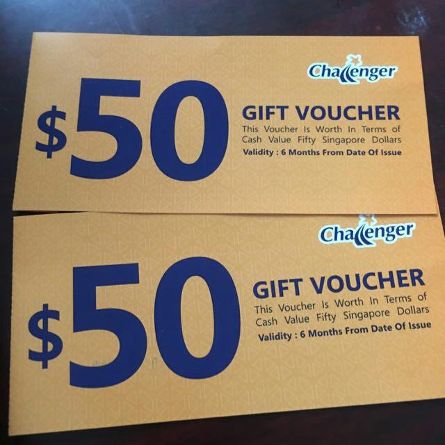 Challenger Voucher, Tickets & Vouchers, Vouchers on Carousell