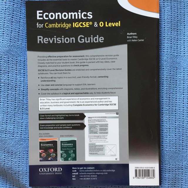 Economics Revision Guide For Cambridge IGCSE and O Level, Hobbies ...