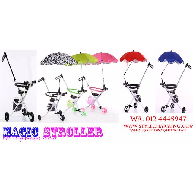 NEW Magic Stroller with flashing wheel(Free Safety Belt) [READY STOCK ...