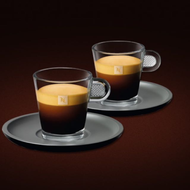 Set Of 4 Nespresso View Collection Lungo Cups And Saucers Tv And Home