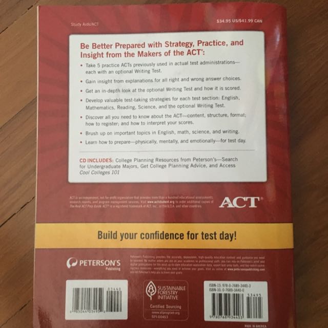 The REAL ACT Prep Guide, Hobbies & Toys, Books & Magazines, Textbooks ...