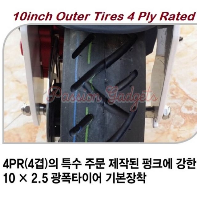 10inch 4 Ply Rated Outer Tire/Tyre/Tires/Tyres for Dualtron/SW3/P2/SW2 ...