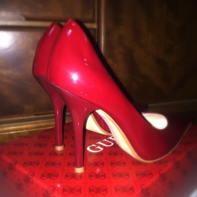 GUESS Carrie5 Red High Heels - Excellent Condition, Women's Fashion ...