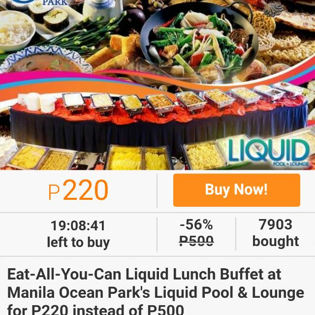 Liquid Eat All You Can Lunch Buffet, Tickets & Vouchers, Local ...