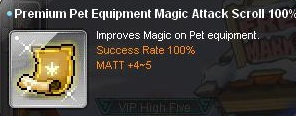 Premium Pet Equipment Magic Attack Scroll 100%, Video Gaming, Video ...