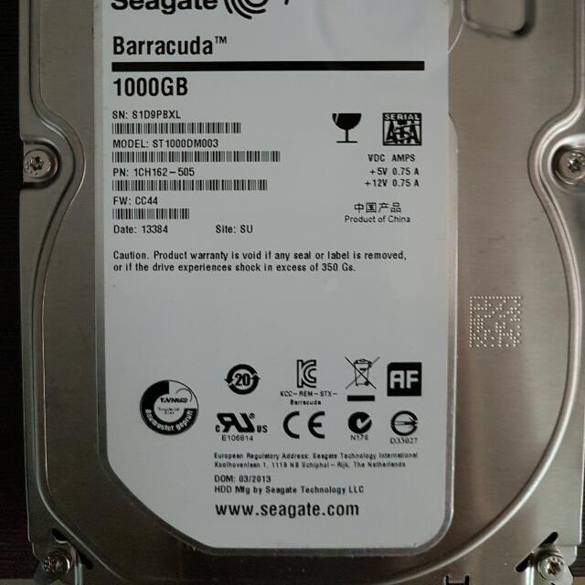 Seagate 3 5 1tb Internal Hard Disk Computers And Tech Parts And Accessories Hard Disks
