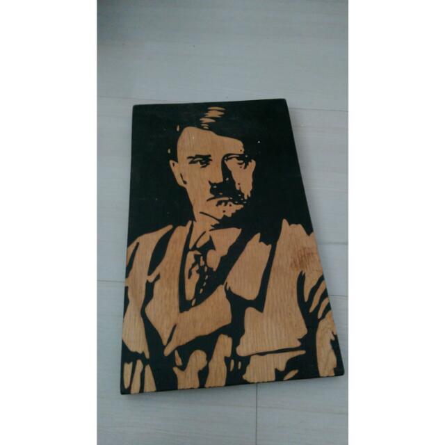 Wooden Carved Pop Art Image Of Hitler, Hobbies & Toys, Stationery ...