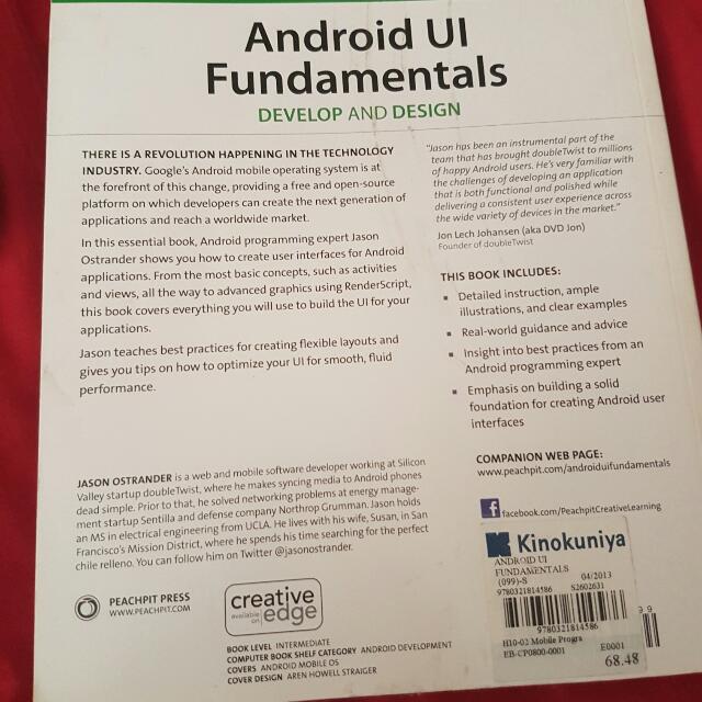 Android UI Fundamentals Develop & Design, Books & Stationery, Fiction on Carousell