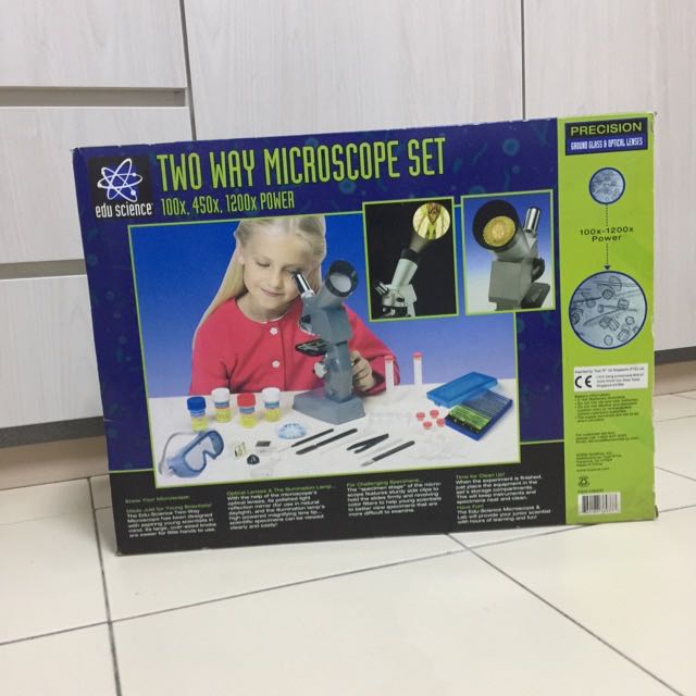 Edu Science Two Way Microscope Set (100x, 450x, 1200x Power), Hobbies ...