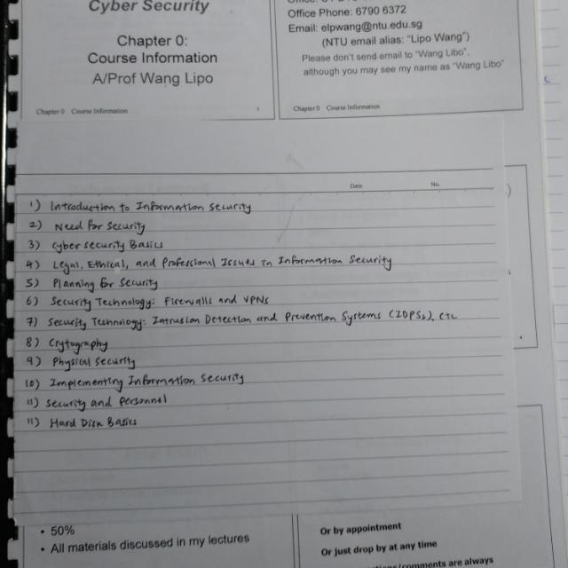 EE8084 Cyber Security Printed Notes Compilation, Hobbies & Toys, Books ...