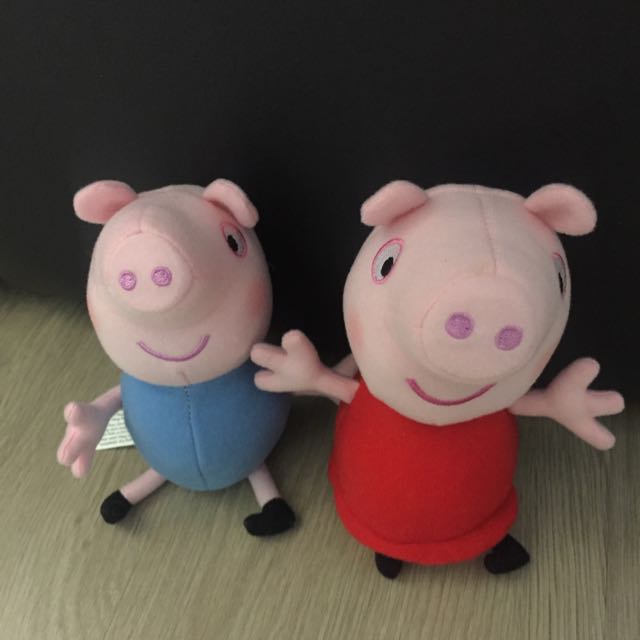 Peppa Pig & George Pig Soft Toy, Hobbies & Toys, Toys & Games on Carousell