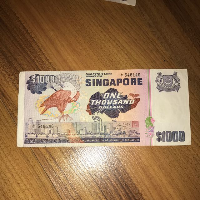 Collection Of Eagle Edition Of Singapore 1000 Note, Hobbies & Toys ...
